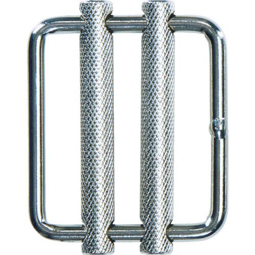 【特長】●簡単にPPベルトをしっかり結束できる専用金具です。【用途】●PPベルト専用金具。●ベルトの引き締め。【仕様】●最大使用荷重(kg)：150●縦(mm)：54●横(mm)：61●寸法(mm)B：44●寸法(mm)C：5●適合幅(mm...