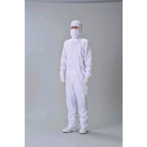 【特長】●光消臭繊維を使用し人体からのケミカル汚染を制御します。●超親水性効果によりセルフクリーニング効果、高フィルター性が有ります。【用途】●クリーンルーム用。【仕様】●色：ホワイト●サイズ：L●着丈(cm)：167〜174●股下(cm)...