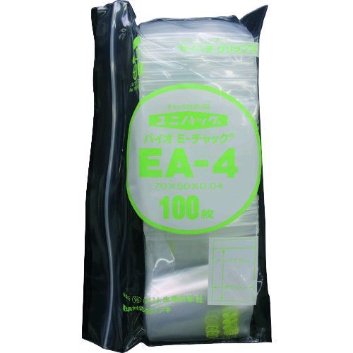 【特長】●フィルム厚0.04mmのチャック付ポリエチレン袋です。●従来品と比較しCO2排出量を約20％削減●バイオマスマーク認定商品●開けやすく閉めやすいE−チャックを採用●衣類・日用雑貨・食品など幅広い用途に使用できます。【仕様】●色：透...