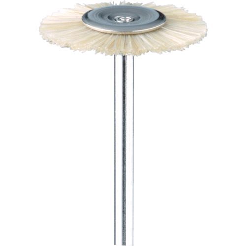 ミニターメーカーお問い合わせ：03-3633-7181【特長】●繊維表面の凹凸が多く、合成繊維に比べ研磨剤の保持力が高く研磨作業に最適です。●クリーニング作業に最適です。【仕様】●毛材：馬毛ハード●外径(mm)：22●毛丈(mm)：1●軸長...