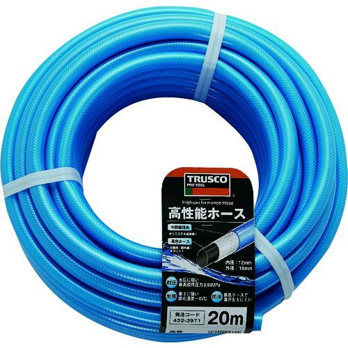 【特長】●やわらかく丈夫で折れぐせのつきにくい耐寒・耐圧ホースです。【用途】●散水用。【仕様】●長さ(m)：20●内径(mm)：12●外径(mm)：16●使用圧力(MPa)：0.78●許容曲げ半径(mm以上)：63●使用温度範囲(℃)：0〜...