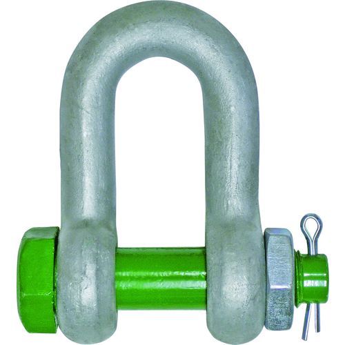 【特長】●溶融亜鉛メッキを施した軽量でコンパクトなシャックルです。【用途】●荷役作業、多目的連結金具として。【仕様】●基本使用荷重(t)：2●寸法(mm)B：20●寸法(mm)t：13.0●寸法(mm)d3：16●寸法(mm)D：34●寸法...