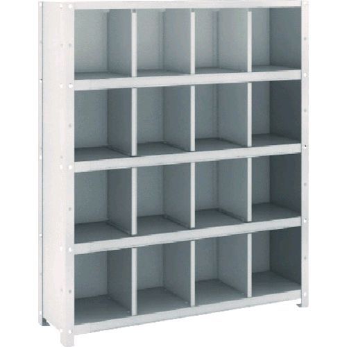 【特長】●小物・部品類の収納に最適です。●薄型で壁面管理に適しています。●棚板にカード差しが付いてるため、小物・部品管理が容易です。【仕様】●間口(mm)：875●奥行(mm)：250●高さ(mm)：1050●タイプ：4列・4段●色：ネオグ...