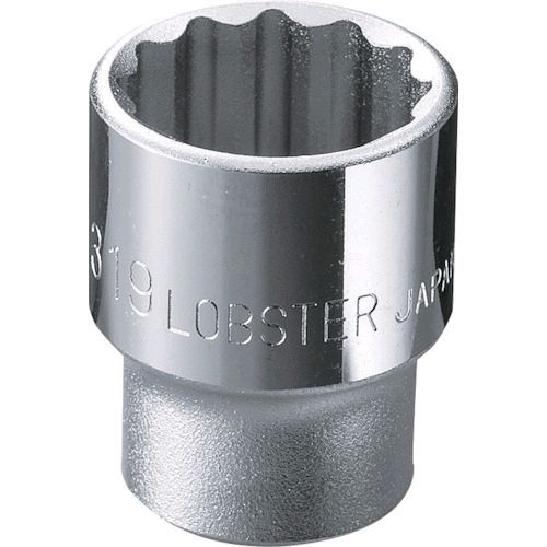 ロブテックスメーカーお問い合わせ：072-980-1111【特長】●12角は差し込みやすいため、作業性に優れています。【仕様】●対辺寸法(mm)：19●差込角(mm)：9.5●全長(mm)：32【材質／仕上】●特殊鋼【原産国】日本