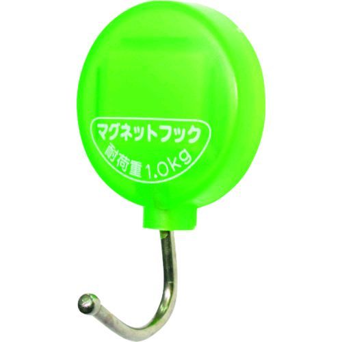 【特長】●蓄光タイプのスイングマグネットフックです。●急な停電時の目印になります。【用途】●暗くなったら、光ってお知らせします。【仕様】●耐荷重(kg)：1●色：緑●縦(mm)：66●横(mm)：40【仕様2】●マグネット式【材質／仕上】●...