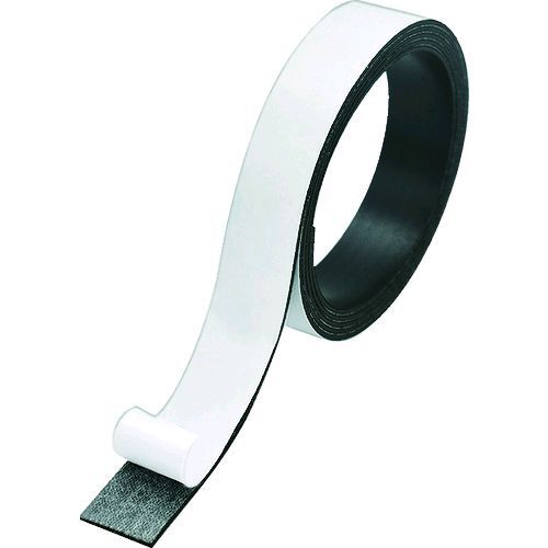 マグエックスメーカーお問い合わせ：03-3863-3171【特長】●片面が粘着剤、片面が強力マグネット仕様です。●掲示板や小物、箱の裏に貼って、スチール面に付けられます。【仕様】●幅(mm)：15●長さ(mm)：1000●長さ(m)：1●厚...