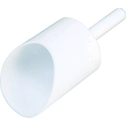 【特長】●オールフッ素樹脂（PTFE）製のスコップです。●耐薬品性に優れています。●取手部は20φ丸棒で丁度手にフィットします。【用途】●サンプル採取用。●耐薬品用。【仕様】●すくい部幅(mm)：114●長さ(mm)：164●全長(mm)：...