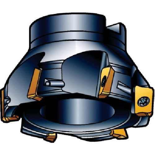 サンドビックメーカーお問い合わせ：0120-350-930【特長】●低切削抵抗です。●真の90°です。【用途】●肩削り加工。●溝加工。●倣い加工。●ヘリカル加工。●あらゆる加工に対応。●アーバ取付（ミリ）。【仕様】●刃数：5●ゲージチップ：...