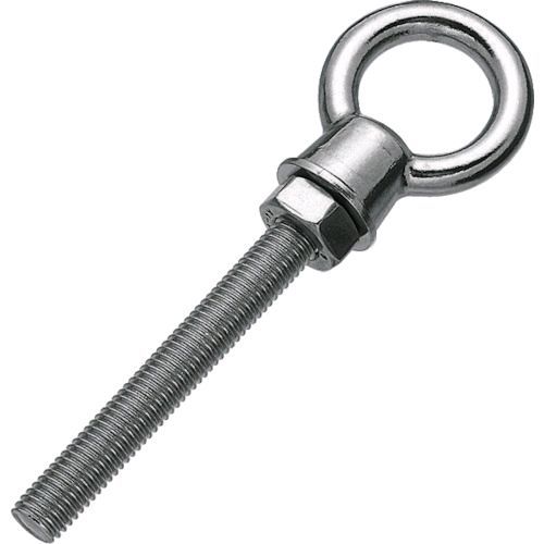 【特長】●首下が長いので厚みのある部分に使用可能です。【用途】●機械器具類の吊り上げなど、一般の荷役に。【仕様】●ねじ径：M10×1.5●使用荷重(kN)：1.47●A(mm)：20●B(mm)：80●D(mm)：8●H(mm)：48●L(...
