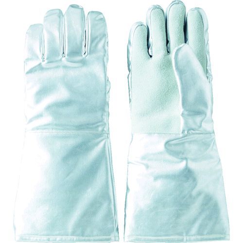 【特長】●難燃性機能を持ったメタ系アラミド繊維にアルミコーティング加工を施し、優れた遮熱性があります。●断熱材を中間層全体に入れたことにより、優れた耐熱性があります。●手のひらに牛床革を貼っているため耐久性に優れています。【用途】●炉前、ボ...