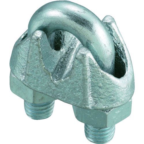 【特長】●ワイヤを現場加工できます。【用途】●ワイヤロープの端末加工に。【仕様】●適用ロープ径(mm)：9●ねじ径：W3/8●L(mm)：52●C(mm)：40●G(mm)：23.5【材質／仕上】●本体:可鍛鋳鉄●Uボルト・ナット:スチール...