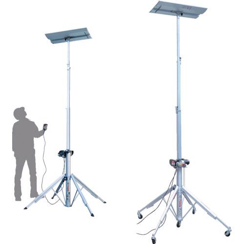 アサダメーカーお問い合わせ：052-911-7165【特長】●昇降速度の微調整が可能です。●電源がない場所や停電時は手動に切換え可能です。●ワイヤーウィンチ式なので反発による急な飛び出しがなく、スムーズに昇降します。【用途】●空調機器の取り...