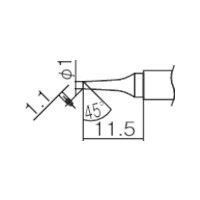 白光メーカーお問い合わせ：06-6561-1574【仕様】●コテ先名称：1BC型面のみ●適合コテ：FM2027・FM2028【仕様2】●鉛フリーはんだ対応●適合ステーション本体：FX-950・FX-951・FX-952・FM-203・FM-...