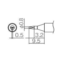 白光メーカーお問い合わせ：06-6561-1574【仕様】●コテ先名称：0.8D型●適合コテ：FM2027・FM2028【仕様2】●鉛フリーはんだ対応●適合ステーション本体：FX-950・FX-951・FX-952・FM-203・FM-20...