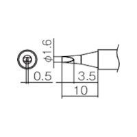 白光メーカーお問い合わせ：06-6561-1574【仕様】●コテ先名称：1.6D型●適合コテ：FM2027・FM2028【仕様2】●鉛フリーはんだ対応●適合ステーション本体：FX-950・FX-951・FX-952・FM-203・FM-20...