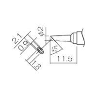 白光メーカーお問い合わせ：06-6561-1574【仕様】●コテ先名称：2BC型溝付●適合コテ：FM2027・FM2028【仕様2】●鉛フリーはんだ対応●適合ステーション本体：FX-950・FX-951・FX-952・FM-203・FM-2...