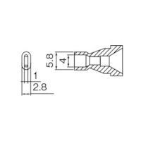 白光メーカーお問い合わせ：06-6561-1574【仕様】●寸法(mm)内径×外径：4.0×5.8【仕様2】●白光　ノズル　4X1MM●適用吸取器：FR-301、FR-410【原産国】日本