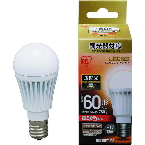 【商品説明】【特長】●トイレや廊下などに最適なLED小形電球です。●口金サイズがE17口金なので、照明器具を替えることなく使用可能です。●長寿命約40000時間で、ランプ交換の手間が少ないです。【仕様】●明るさ(lm)：760●光源色：電球...