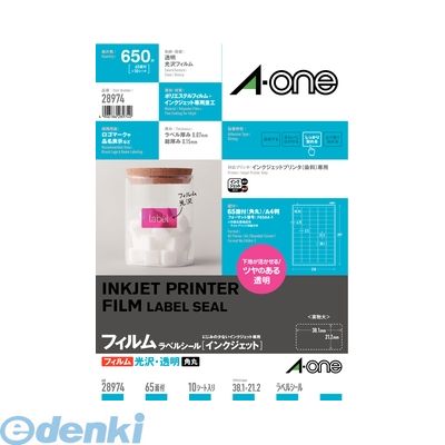 ●サイズ縦 本体：305mm●サイズ横 本体：218mm●サイズ高さ 本体：3mm●インクジェットプリンタでの印字適性に優れたラベルシールです。●下地を生かせる透明フィルムタイプです。光沢があり、鮮やかに印刷できます。●乾きが早く、にじまな...