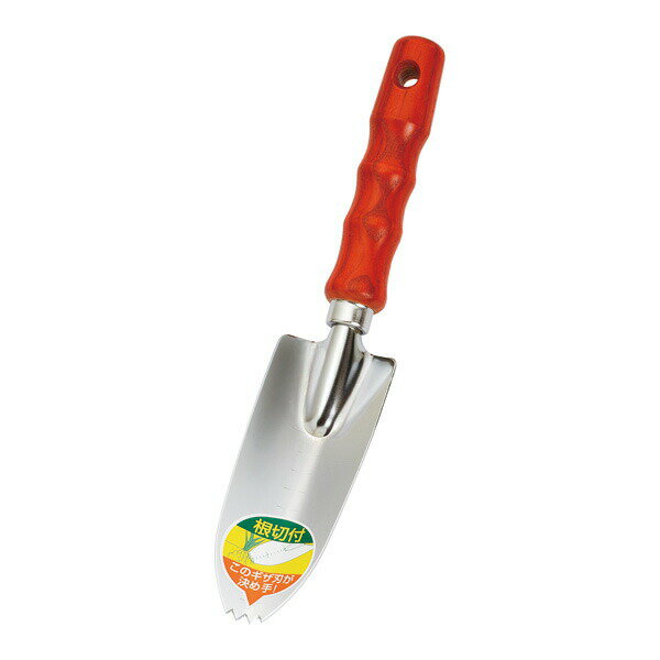 ●フィットグリップシリーズ●特長●サイズ：細●目盛り付き●ギザ刃根切付き●カラー：レッド●材質:本体・桂：スチール製（クロームメッキ仕上げ）ハンドル：タモ材