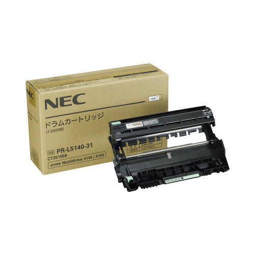 ●メーカー名/NEC●対応機種/PR−L5150／L5140／L200F●カラー/ドラムカートリッジ、ブラック●印字可能枚数/12，000枚●型番/PR−L5140−31●種別/純正品●仕様／メーカー純正ドラムカートリッジk2006-1111