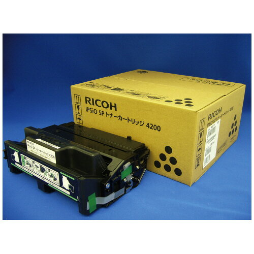 4200　（ブラック）　●色：ブラック　●レーザープリンタ用（リコー純正品）　●メーカー型番：SPトナー　4200　●リコー対応機種：IPSIO SP4210/4300/4310　●印刷可能枚数：6000枚（A4用紙1枚あたりの印字面積比5...
