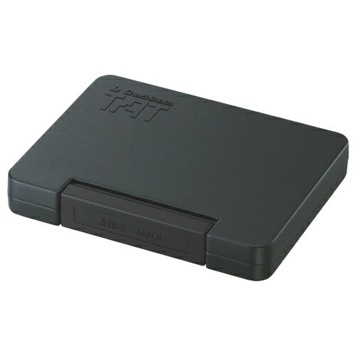 ●仕様/金属用　●インク色/黒　●盤面サイズ/中形：90×56mm　●フタ・枠・底・ロック部は再生PBT　●インク補充式　●非吸収面にも顔料の超微細粒子が強着し、木・皮革・金属・プラスチックにも捺印可能です。●フタは気密性に優れたパッキン付...