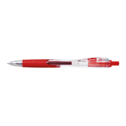 インク色：赤　●油性とゲルインクの良いとこどり、エマルジョンインク搭載！●ボール径／0．5mm●インク色／赤●エマルジョンインク（油性+水性）●ラバーグリップ付き●替芯／REQ5-R（赤）●再生材使用k6125-9850