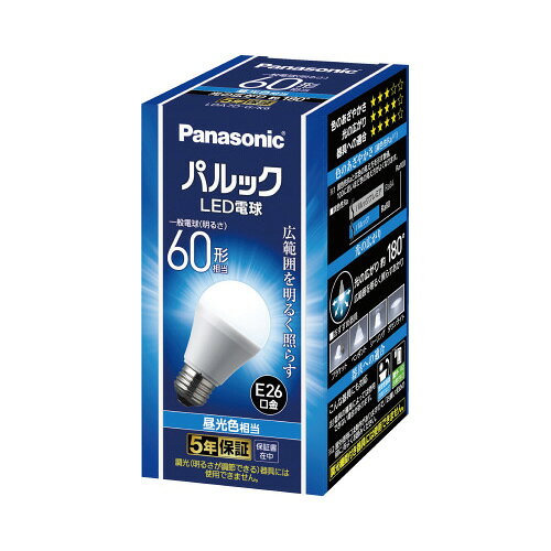 シリカ電球と同じサイズで今まで取付できない箇所も可能に●明るさ（全光束）/810lm●種別/60W相当●口金/E26●配光角/180°●光色/昼光色●寸法/55×98mm●特定器具への対応/密閉型・屋外器具●質量/約66g●定格寿命/約40...