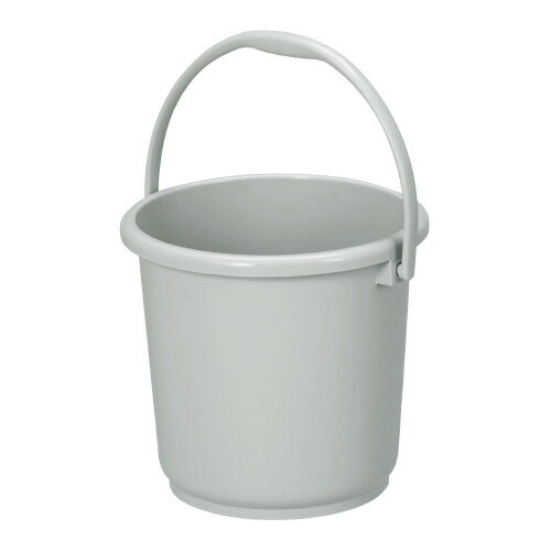 10L本体グレー　●本体　●サイズ／口径275×H255mm　●色／グレー　●容量／10L　●材質／PP　●目盛付き　●食品衛生法適合　※本体とフタは別売りですk6238-8214