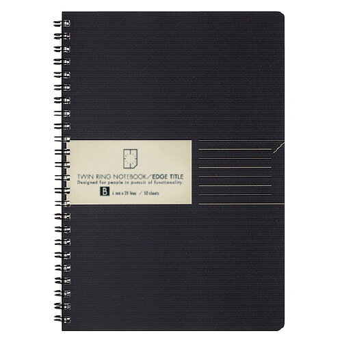 ●見開きページの両端に日付とタイトルが書き込めるエッジタイトル付き　●サイズ／A5（3号）●罫幅／6mm（エッジタイトル罫入り）●種別／B罫●罫内容／中横罫●行数／28行●枚数／50枚●紙質／上質紙●材質／表紙：透明PP（表）、板紙（裏）●...
