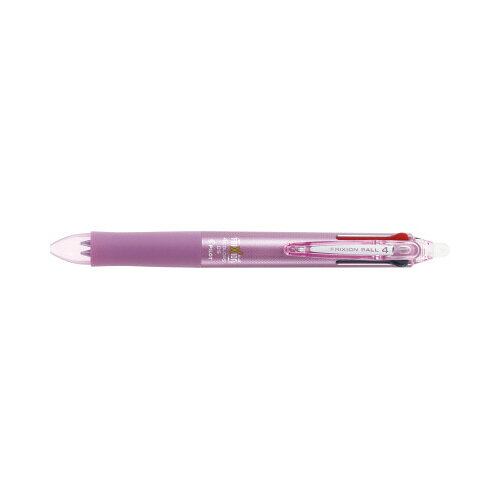 ●こすると消えるフリクション4色ボールペン！●ボール径／0.5mm　●軸色／ピンク　●インク色／黒・赤・青・緑　●ラバーグリップ付き　●フリクションインキ　●スライドレバー式　※証書類・宛名など消えてはいけないものには使用しないでください。...