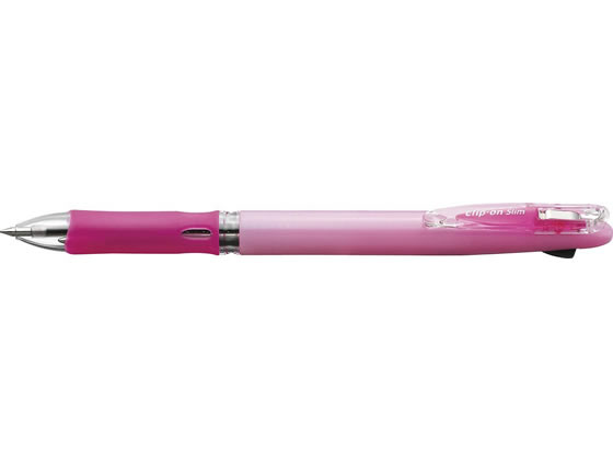 【仕様】●ボール径：0．7mm●軸径：10．8mm●油性●長さ：143．6mm●ラバーグリップ●バインダークリップ●仕様：2色●インク色：黒、赤●軸色：パステルピンク【検索用キーワード】ぜぶら　ZEBRA　Clipon　2色ボールペン　0．...