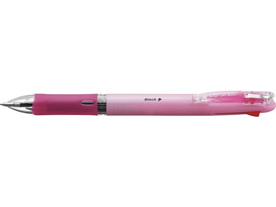 【仕様】●ボール径：0．7mm●軸径：12．0mm●油性●長さ：145．6mm●ラバーグリップ●バインダークリップ●仕様：4色●インク色：黒、赤、青、緑●軸色：パステルピンク【検索用キーワード】ぜぶら　ZEBRA　Cliponslim4C　...