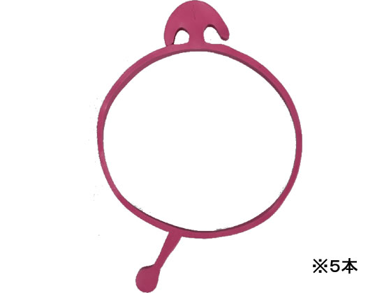 【商品説明】普通の輪ゴムとは使い方が違います。まきつけてひっかけるだけ！タブをひっぱって簡単にはずす事が出来ます。【仕様】●色：ピンク●番手：＃18×3●サイズ：内径44．5mm、折径70mm、切幅3mm、×厚さ1．1mm●材質：天然ゴム●...