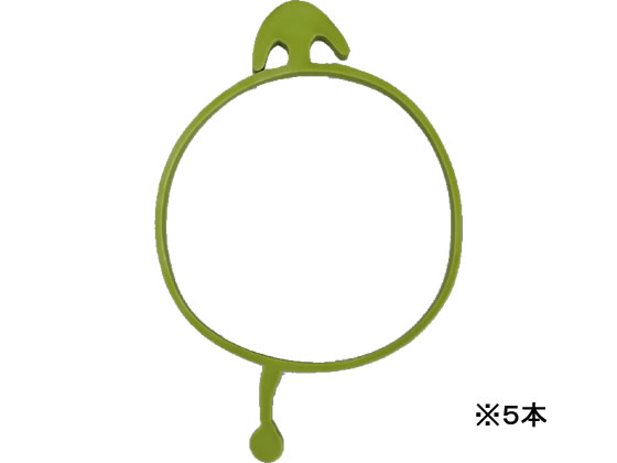 【商品説明】普通の輪ゴムとは使い方が違います。まきつけてひっかけるだけ！タブをひっぱって簡単にはずす事が出来ます。【仕様】●色：ライトグリーン●番手：＃18×3●サイズ：内径44．5mm、折径70mm、切幅3mm、×厚さ1．1mm●材質：天...