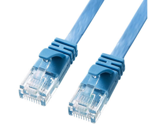 【商品説明】伝送帯域500MHzの高性能LANケーブル。10ギガビット（10GBASE−T）にも完全対応しているので、超高速ネットワーク環境でも使用可能。薄さ1．4mmのフラットタイプで、カーペット下やドアの隙間の配線にも最適です。屈曲性に...