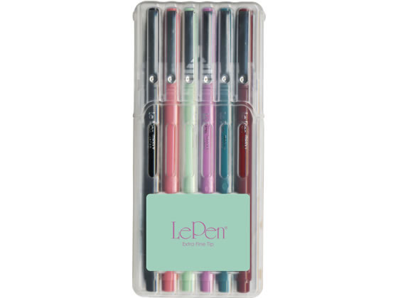【商品説明】パステルカラーメインの6色セットペン先は0．3mm幅。スリムなボディーに色も豊富で手紙やビジネスフォーム、ノート、手帳などに最適です。【仕様】●インク：水性染料（中綿タイプ）●ペン先：極細（0．3mm）●セット内容：ブラック、コ...