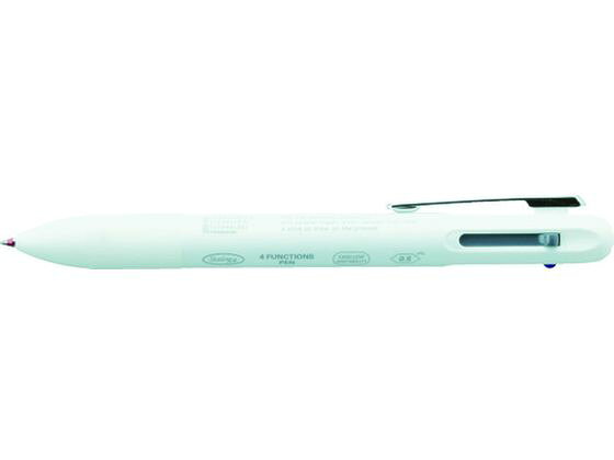 【仕様】●型番：S5700●インク色：黒・赤・青　●本体色：ホワイト　●芯径（mm）：0．5●4FunctionsPenホワイト　●バインダークリップ付　●ラバーグリップ　●消しゴム付●軸：ABS　●金属部品：SUS　●内部部品：POM、ポ...