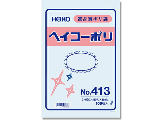 【仕様】●入数：100枚●サイズ：縦380×横260mm●厚み：0．04mm●材質：LDPE●やや厚めのポリ袋です●取出口ミシン目入【備考】※メーカーの都合により、パッケージ・仕様等は予告なく変更になる場合がございます。【検索用キーワード】...