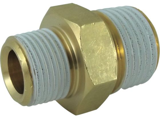 【仕様】●型番：D-3M-4M●接続口径D1：R3／8　●接続口径D2：R1／2　●六角対辺（mm）：23●使用流体：空気・水　●流体温度：−5〜60℃　●使用圧力：1．5MPa（圧縮空気）、0．3MPa（工業用水）　●シール：ねじシール付...