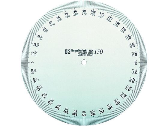【仕様】●型番：PRT193-150●直径（mm）：150　●厚さ（mm）：1．5　●目量：1°●表面ステンレス仕上げ●ステンレス（SUS420J2）【備考】※メーカーの都合により、パッケージ・仕様等は予告なく変更になる場合がございます。【...