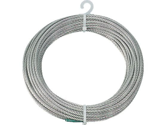 【仕様】●型番：CWS-3S10●ロープ径（mm）：3 ●長さ（m）：10 ●使用荷重（kg）：100●ワイヤロープの構成：7×7 ●細径タイプ●ステンレス（SUS304）●通常SUS304は非磁性の材料ですが、ワイヤロープの場合には製造工...