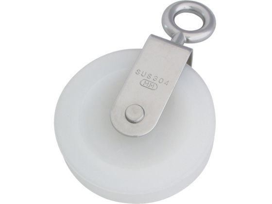 【商品説明】●軽量の滑車です。【仕様】●型番：B-1339●基本使用荷重（t）：0．02　●車径（mm）：66　●最大使用ロープ径（mm）：9　●車数：1　●寸法（mm）A：108　●寸法（mm）B：66　●寸法（mm）C：19　●穴径d（...