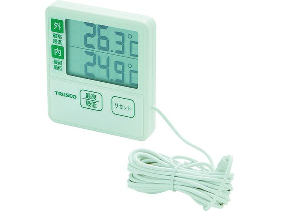 【商品説明】●屋外・屋内の温度が同時に確認できます。【仕様】●型番：IOT-2070●温度最小表示（℃）：0．1　●測定温度範囲（℃）IN／OUT：−10〜50／−20〜70　●奥行（mm）：16　●高さ（mm）：84　●電源：単4乾電池×...