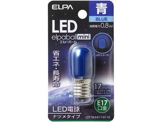 【商品説明】●光源にはLEDを使用していますので、消費電力が少ない省エネタイプです。【仕様】●交流電源：100V　50／60Hz共用●口金：E17●サイズ：全長48X外径20（mm）●質量：10g●定格入力電流：0．01A●定格消費電力：0...