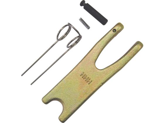 【商品説明】●鍛造製で丈夫です。【仕様】●型番：LKF0.75●入数：1組●適合機種：FHL0．75●FHL、YF用●鉄製●ラッチ板・スプリング・ロールピン・ピン【備考】※メーカーの都合により、パッケージ・仕様等は予告なく変更になる場合がご...