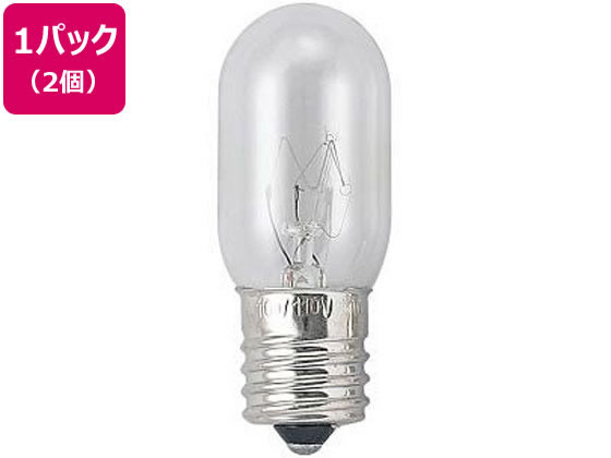 【商品説明】長寿命設計で、常夜灯や電飾用に最適です。2個入パックです。【仕様】●カラー：クリア●消費電力（W）：5●定格寿命（h）：2000●全長（mm）：48●径（mm）：20●口金：E12●本体重量（g）：5●パッケージ形態：ヘッダー＋...