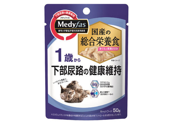 【商品説明】下部尿路の健康維持に配慮し、成長段階に合わせて使える国産の総合栄養食。新鮮なまぐろ、柔らかな若鶏ささみ、米などおいしい上質な素材を選んだウェットフード。マグネシウム由来の結石に配慮。尿pH6．1〜6．4。【仕様】●原材料：ささみ...