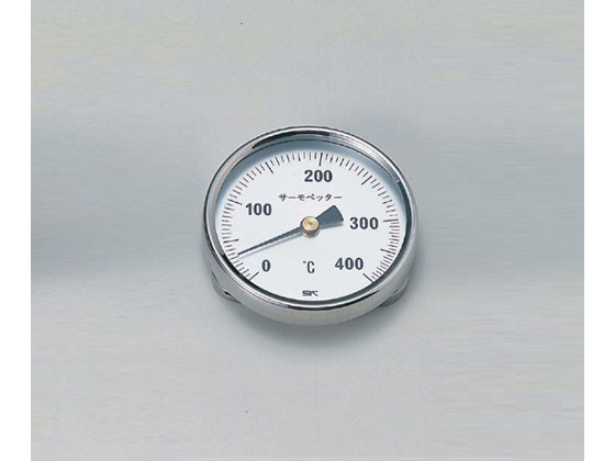 【仕様】●測定範囲：0〜400℃●最小目盛：5℃●精度：±5℃●ケース外径：φ64×16mm（厚さ）●感温部：φ25×7mm（厚さ）●重量：95g●裏側3ヶ所マグネット付き●コード番号：2340−40●生産国：日本【検索用キーワード】234...